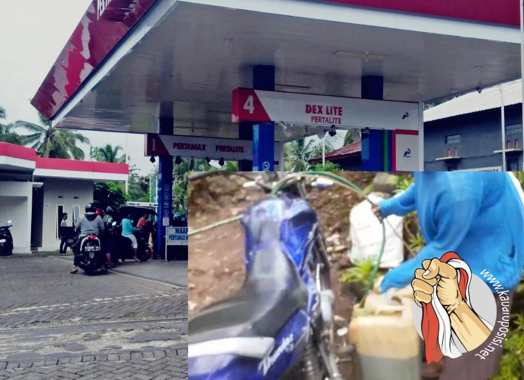 BBM Bersubsidi Jenis Pertalite SPBU Songgon, Cepat Habis Diduga ...